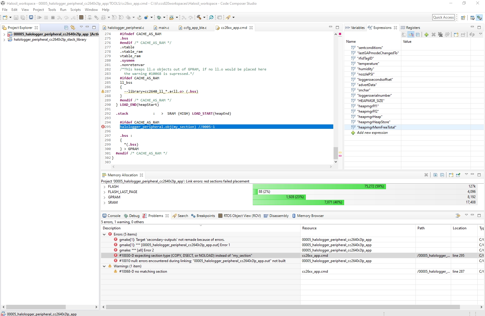 CC2640R2F: SDKv1.40: Enabling Cache as RAM causes board not to advertise? - Bluetooth forum ...